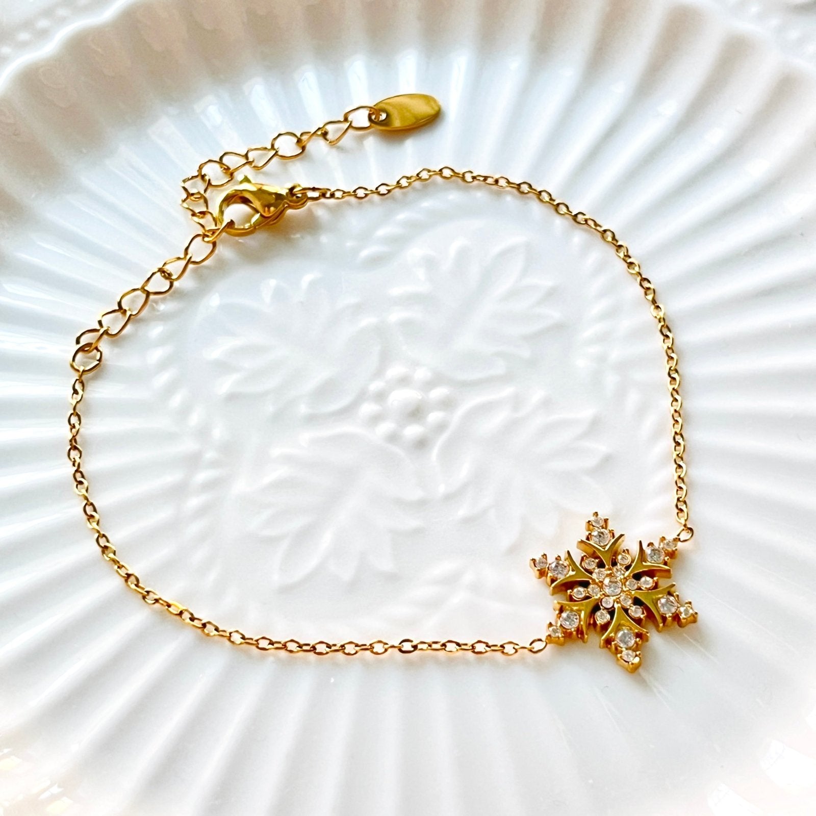 Golden Snowflake Bracelet – Natural Bunny Accessories