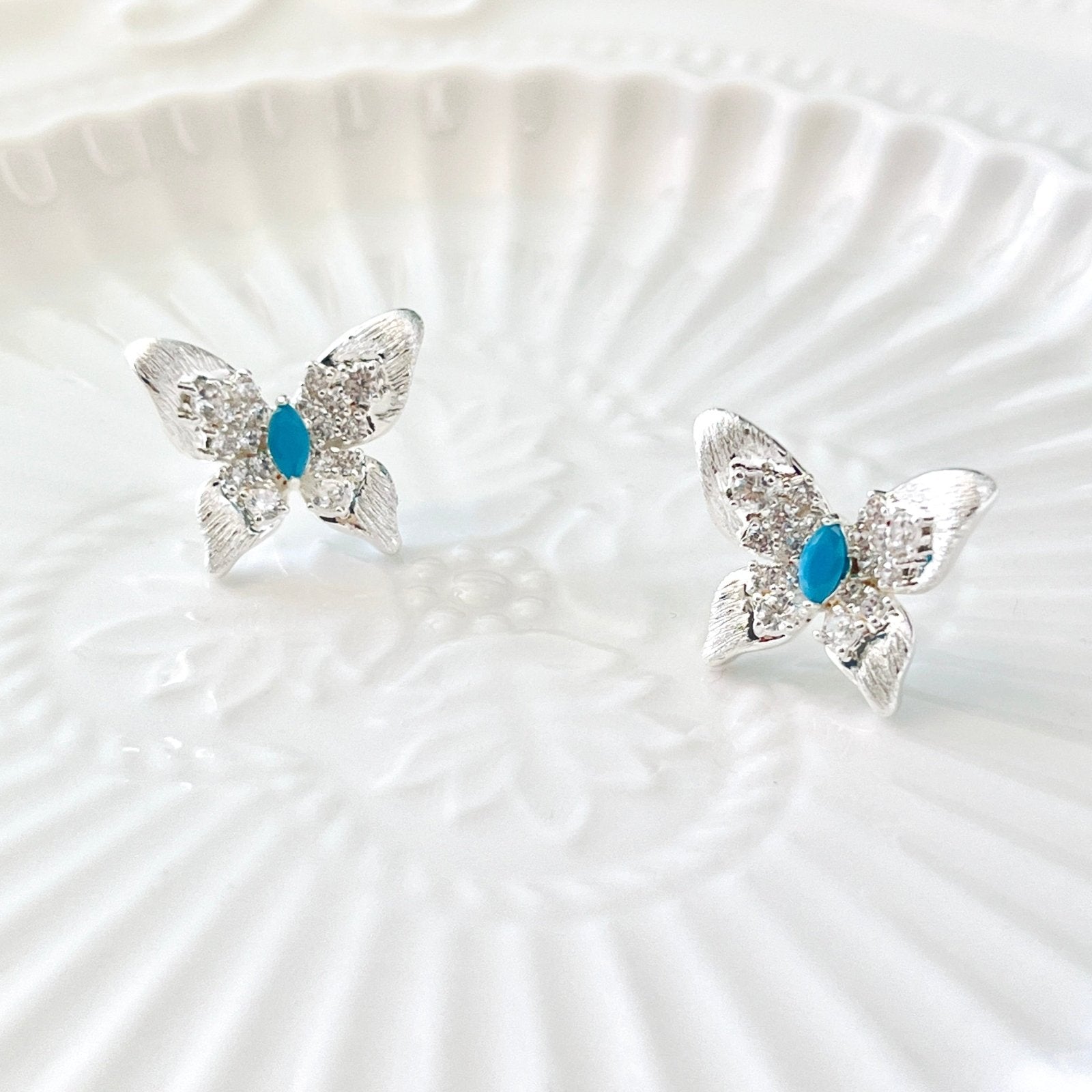 Ice Butterfly Stud Earrings – Natural Bunny Accessories
