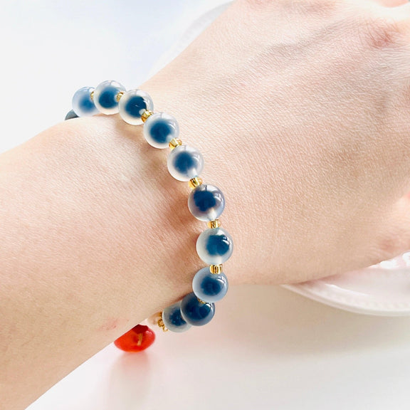 Ocean Blue Agate Bracelet – Natural Bunny Accessories