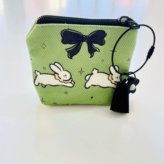 Running Rabbit Mini Pouch | Coin Purse | Earbuds Case – Natural Bunny ...