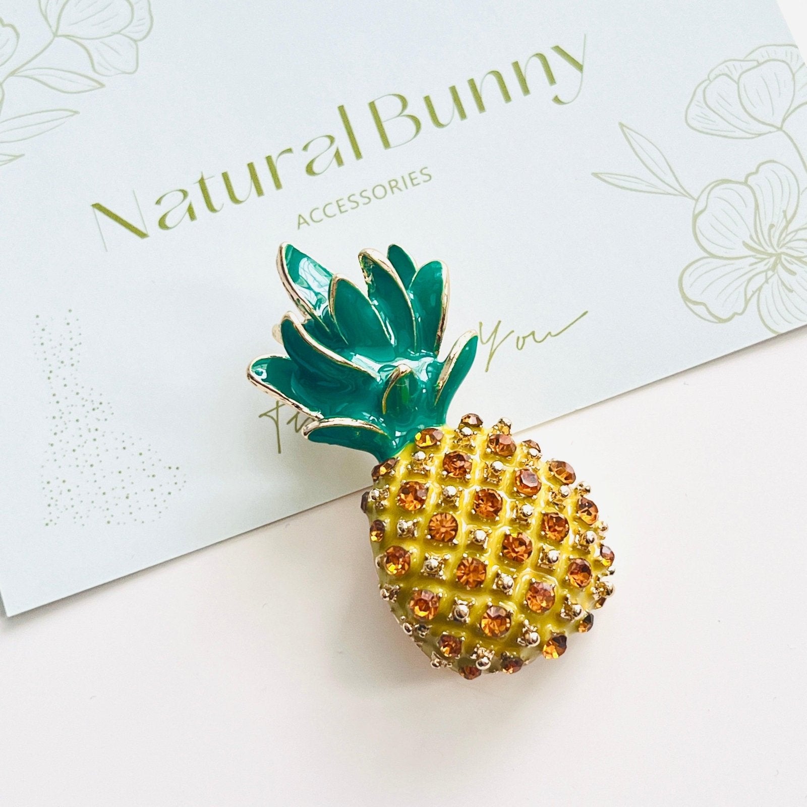Pineapple Brooch – Natural Bunny Accessories